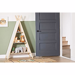 South Shore Sweedi Teepee 3 tier Shelving Unit-Natural Cotton and Pine
