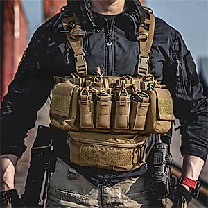 PETAC GEAR Tactical Mini Drop Pouch Fanny Pack Tool Pouch for Tactial vest Chest Rig Coyote Brown