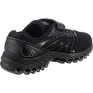 K-Swiss Boy's Tubes Comfort 200 Strap Training Shoe Cross Trainer, Black/Charcoal, 3 Little Kid