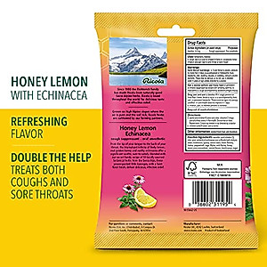 Ricola HoneyLemon with Echinacea Cough Suppressant Throat Drops, 19 Count (Pack of 1)