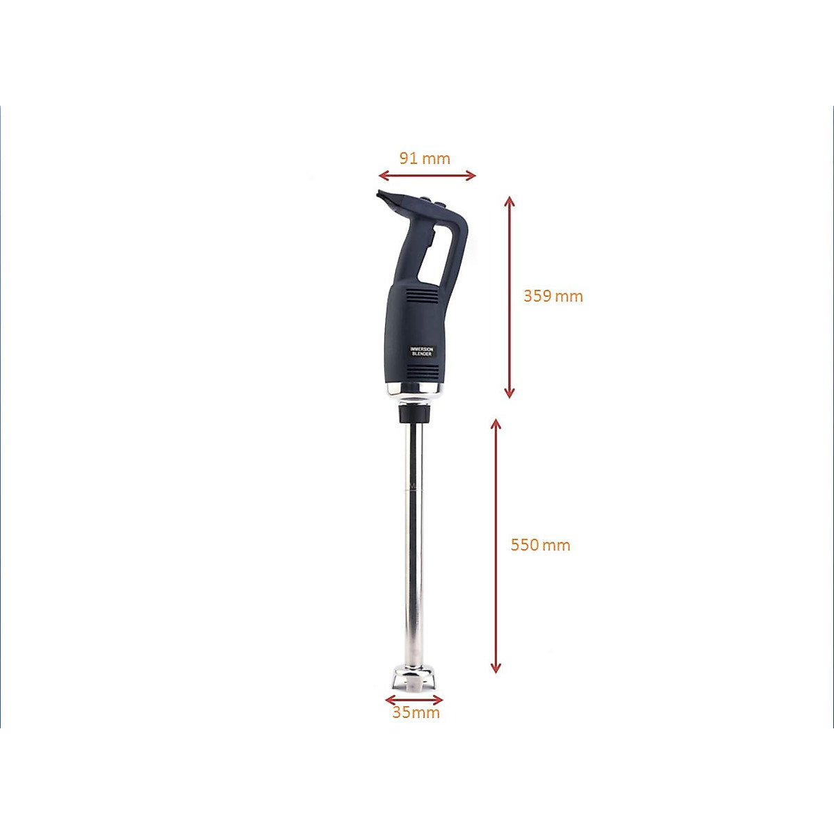 Li Bai Heavy Duty Big Stix Immersion Blender Handheld Kitchen, 22 in Hand Blenders for Kitchen, Commercial Mixer Electric, 500W Removable Shaft 2500rpm to 15000rpm, Emulsifier Blender Handheld