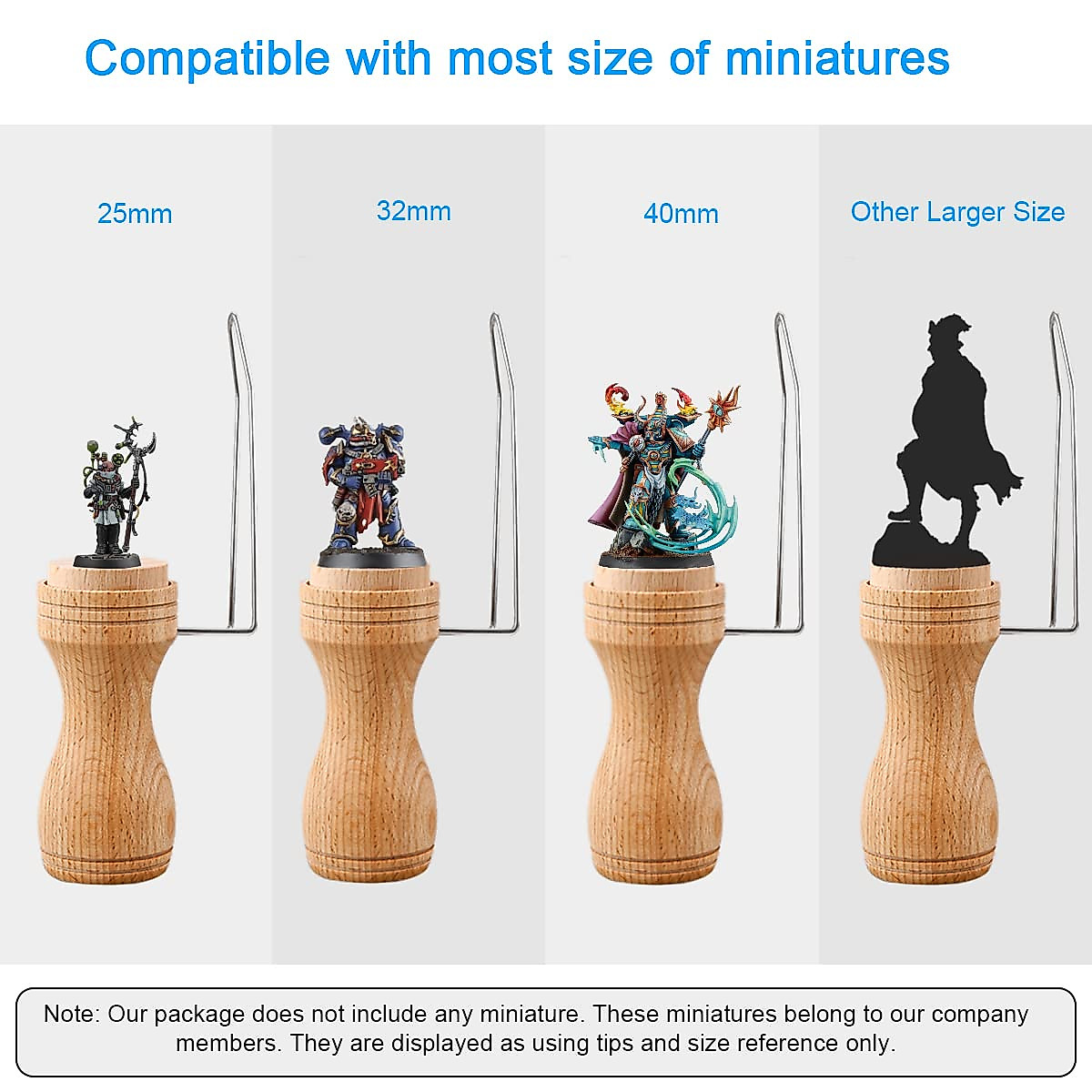 Jucoci Painting Handle for Miniautres Paint Handle Compatible with DND Miniatures, Scale Model, Fantasy Figurines