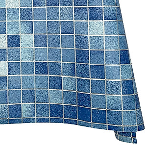 Yifely Blue Mosaic Furniture Paper Removable Shelf Liner Night Stand Sticker 17.7 Inch by 9.8 Feet