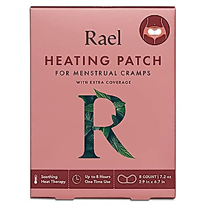 Rael Heating Pad, Herbal Heating Patches - Period Heating Pads for Cramps, Heat Therapy, Large Size for Extra Coverage, All Skin Types (8 Count)