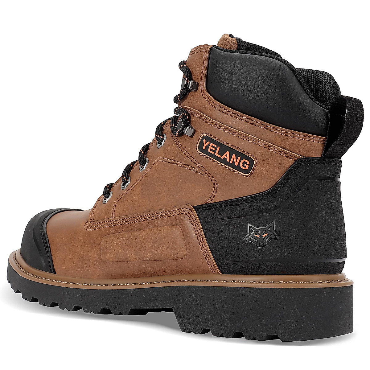 Yelang Men's Steel Toe Safety Work Boot Slip Resistant Puncture Utility Shoes 6 Inch For Industrial Construction Outdoor botas de trabajo para hombre