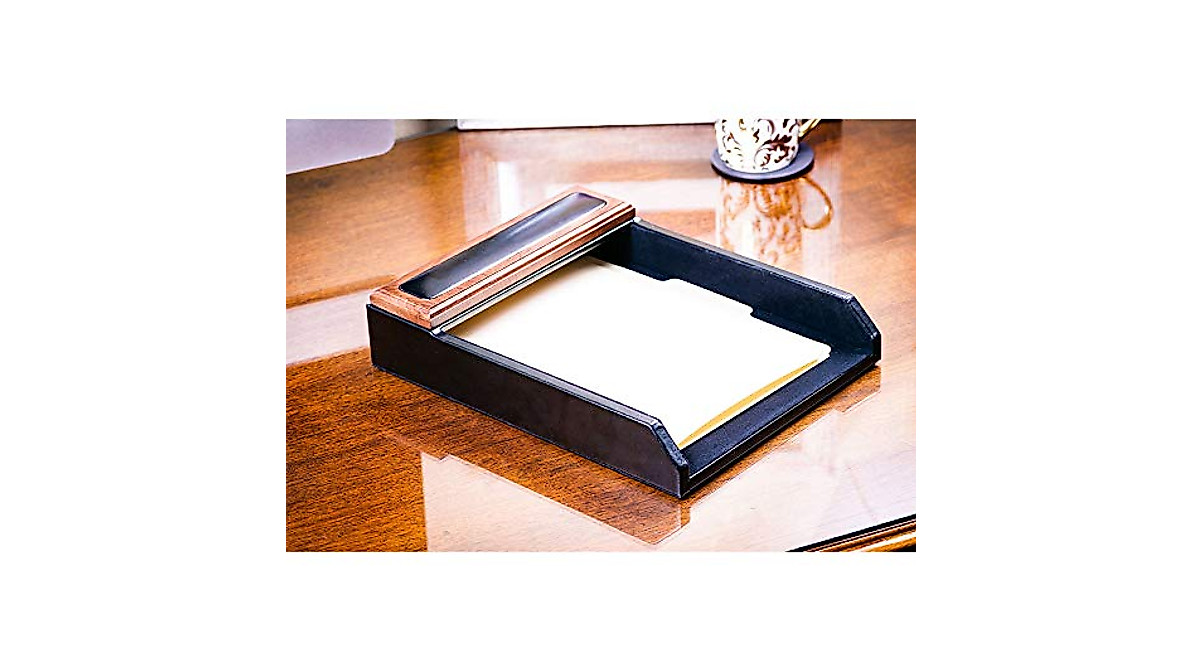 Dacasso Leather Desktop Tray | Luxury Office Organizer