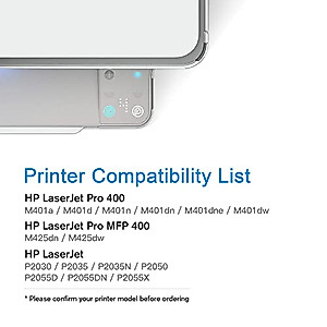 80X 80A CF280X CF280A ECHALLENGE Compatible Toner Cartridge Replacement for Hp 80X 80A CF280X CF280A to use with Pro 400 MFP M425dn M401 M401a M401d M401dn M401dne P2035 P2035N P2055D Printer(2 Black)
