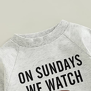 Infant Baby Boys Girls Football Season Jumpsuit Watch Football with Daddy Funny Romper Playsuit Sweatshirt (with Daddy, 3-6 Months)