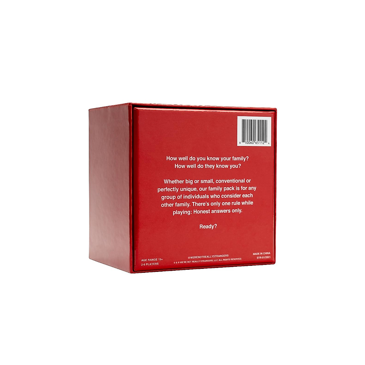 WE'RE NOT REALLY STRANGERS Family Edition Card Game - 150 Conversation Cards for Adults, Teens, Couples, & Strangers - Fun Family Party Card Game for Game Night or Date Night, Ages 15+, 2-6 Players