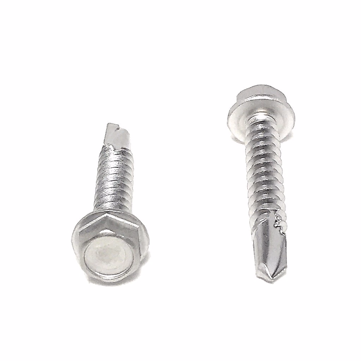 #12x1 1/4 Stainless Steel Hex Washer Head Self Drilling Tapping TEK Screw (410 Stainless Steel) 50 Pieces 12x1-1/4