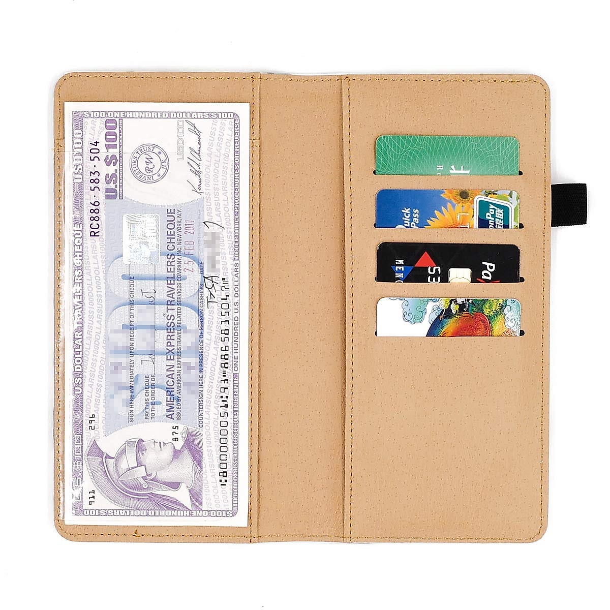 menesia Checkbook Cover for Men & Women RFID Leather Check Book Holder Wallet(White Marble)
