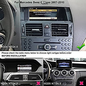 Android 10.25inch HD1920 Screen Upgrade Display Monitor Multimedia Player GPS Navigation for Mercedes Benz C180 C200 C280 C300 C350 W204 S204 (2007-2010) NTG4.0