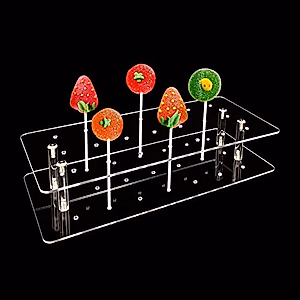 Cake Pop Display Holder, 21-Hole Acrylic Cake Lollipop Stand Lollipop Stand Holder Display for Weddings Showers Birthday Party Anniversary