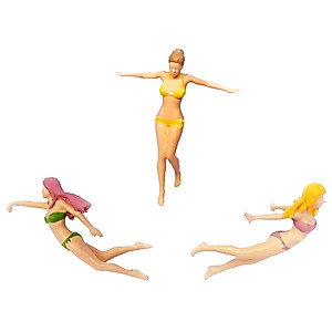 rockible 1:64 Girl Figure/64 Scale Miniature Model Figures Resin People Miniature People Model for DIY Projects Diorama Scenery Fairy Garden Layout, Style D