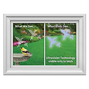 WindowAlert Hummingbird Anti-Collision Decal - UV-Reflective Window Decal to Protect Wild Birds from Glass Collisions - Made in The USA