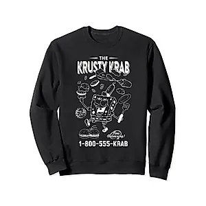 SpongeBob SquarePants The Krusty Krab Vintage Ad Outline Sweatshirt