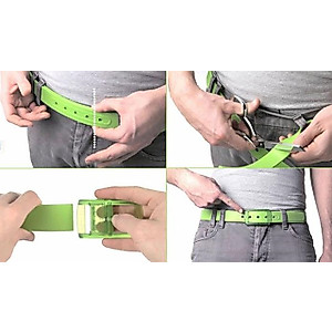 XINMELISHANG 115x3.5cm Unisex Women Men Adjustable Rubber Silicone Belt with Plastic Buckle (Black)