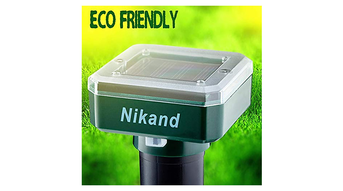 NIKAND Solar Mole Repellent 4 Pack — Humane Ultrasonic Pest Deterrent