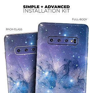 DesignSkinz Blue & Purple Mixed Universe | Protective Vinyl Decal Wrap Skin Cover Compatible with The Samsung Galaxy Note 8 (Full-Body, Screen Trim & Back Glass Skin)