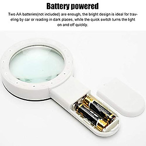 40X Magnifying Glass with Light, Handheld Lighted Magnifier with Large Double Glass Lens Led Magnifiers for Macular Degeneration, Seniors Reading, Soldering, Inspection, Coins, Jewelry, Exploring (#2)