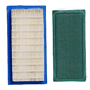 HIFROM Flat Air Filter Cartridge Cleaner Pre-Filter with Fuel Filter Spark Plug Kit Replacement for 176400 19B400 226400 256400 192400 196400 Replace 4195 496077 691643