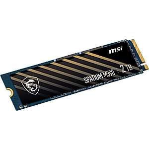 MSI SPATIUM M390 NVMe M.2 2TB Internal Gaming SSD PCIe Gen3 up to 3300MB/s 3D NAND Up to 1200 TBW