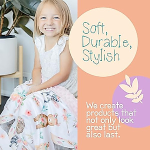 Premium Soft Plush Lightweight Minky Dot Toddler Baby Blanket for Newborn - Soft Baby Blanket