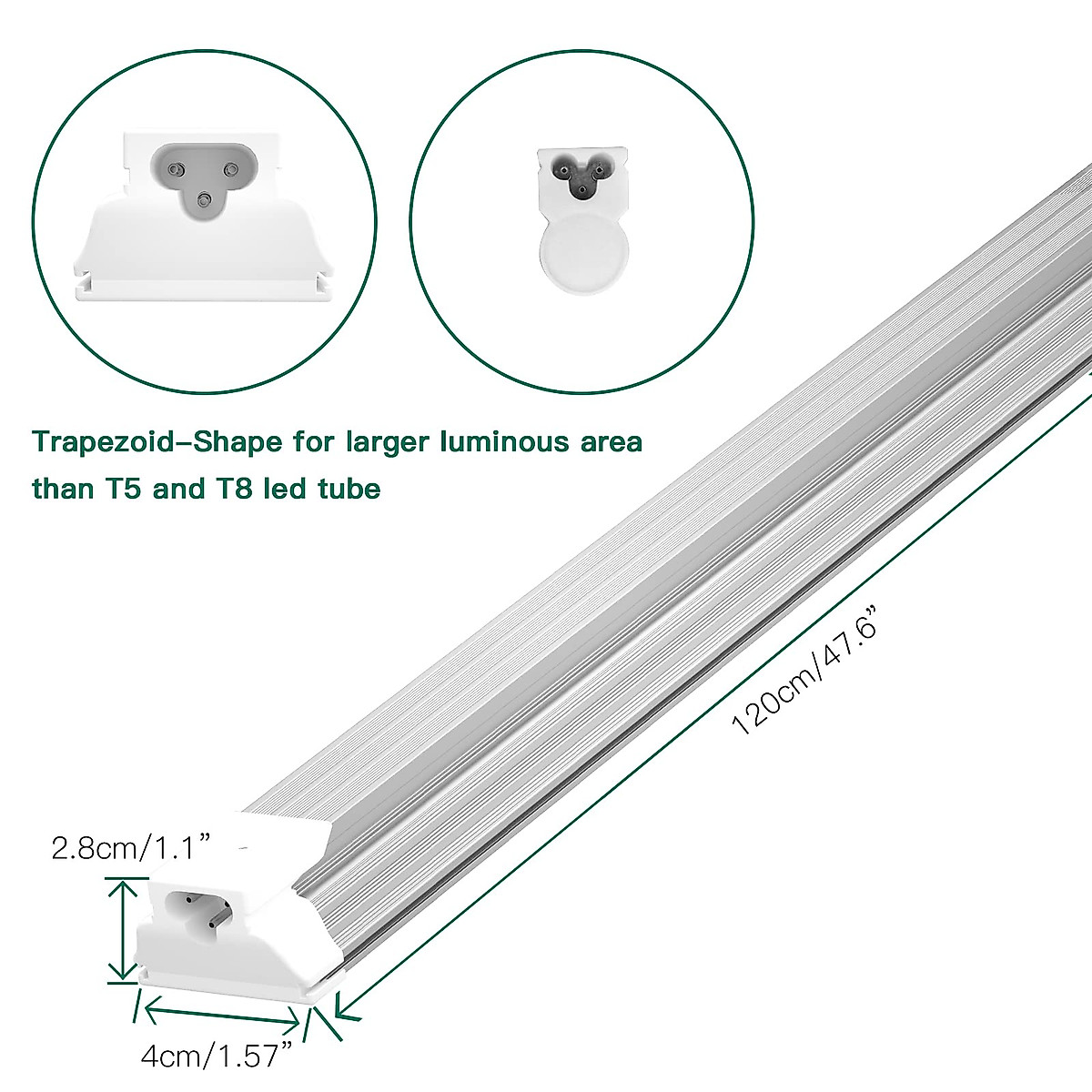 SZHLUX 4FT Led Shop Light for Garage, (50W x 4 Pack)5000K 7000LM Linkable Super Bright Led Garage Lights, Basement Warehouse Workshop Work Ceiling Panel Fluorescent Strip Daylight Bulbs Fixtures