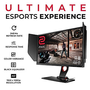 BenQ ZOWIE XL2740 27 inch 240Hz Gaming Monitor with G-Sync Compatible/ Adaptive Sync | 1080p 1ms | Black Equalizer for Competitive Edge | S-Switch for Custom Display Profiles | Shield (Renewed)