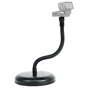Rockville RDMS7 Desktop Mic Stand w 11.8" Gooseneck+Weighted Base+Webcam Adapter