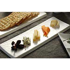 WASARA DM-014R Long Plate, White, 11.8 inches (30 cm), 6 Pieces