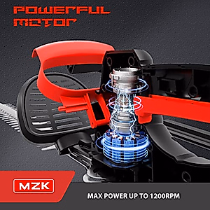 MZK 22.4'' Cordless Hedge Trimmer, 20V Power Share Bush Trimmer, Handheld Hedge Cutter, Grass Shrub Trimmer, Lightweight & Compact Trimmer(Battery & Charger Included)