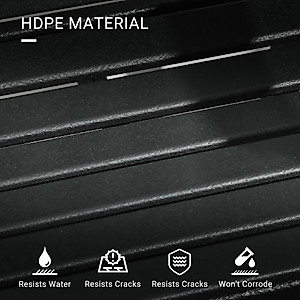 Outsunny All-Weather Patio Chair, HDPE Patio Dining Chair, Heavy Duty Wood-Like Outdoor Furniture for Garden, Backyard, Deck, Porch, Lawn, Black