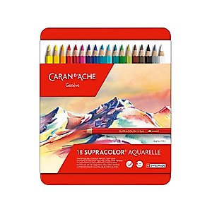 CREATIVE ART MATERIALS Caran D'ache Supracolor Metal Box Set Of 18 (3888.318)
