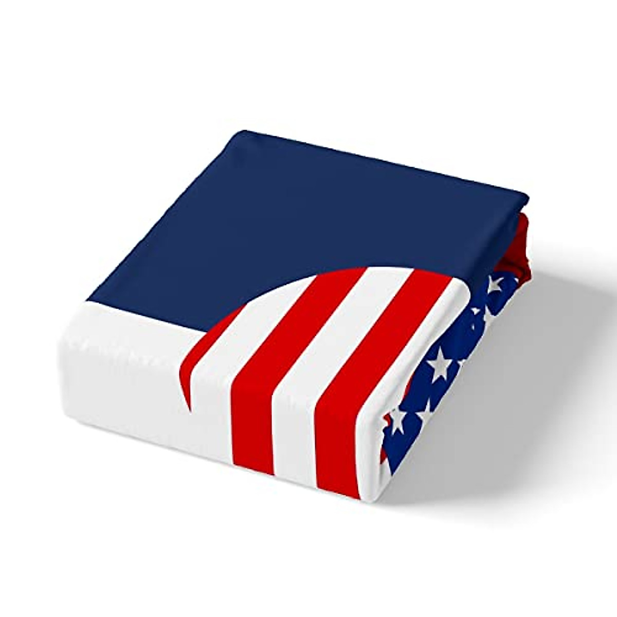 Erosebridal American Flag Duvet Cover Full, Flag Stars Stripes Bedding Set for Children, Independence Day American Flag USA Patriotic Heart Comforter Cover, United States Stripe Red Blue Quilt Cover