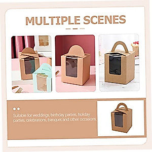 UPKOCH 24pcs Cupcake Boxes Pastry Box Mini Cake Boxes Mini Muffin Green Paper Cups Cup Cake Box Green Cupcake Boxes Stroopwaffles Handheld Cake Box Dessert Packaging Boxes Small Paper Cup