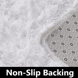 TABAYON Extra Large Shag Area Rug, 9x12 Feet Ivory Indoor Ultra Soft Plush Rugs for Living Room, Non-Skid Modern Nursery Faux Fur Rugs for Home Decor