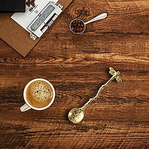 Gold Retro Dragonfly Spoon Coffee Spoon Teaspoon Stainless Steel Tableware Creative Sugar Spoon Tea Spoon Stir Bar Spoon Stirring Spoon, Dessert Spoon, Cake Spoon, Long Handle Spoon Kitchen Gadget Des