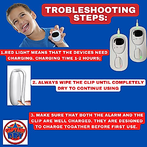 CAPTAIN DRY Wireless Bedwetting Alarm for Kids Includes Armband Rechargeable for Deep Sleepers Boys and Girls Move Turn Around During Sleep Kids Older Children Loud Sound Clinically Proven System