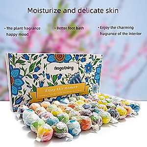 Organic Bath Bombs Gift Set, 50 Handmade Bulk Bath Bombs For Kids, Women, Men, Wonderful Fizz Effect Bath Gift For Valentine's Day, Christmas & Any Anniversaries