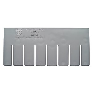 Quantum DS91050 4.5" Short Divider for Dividable Grid Tote Box DG91050 | Industrial, Commercial, Electronic, Health Care Industries | Injection Molded Polyethylene, 4.5"H x 6.56"L, Gray (Pack of 6)