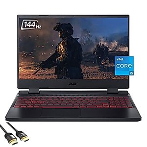 Acer 2022 Nitro 5 Gaming Laptop, 17.3" FHD IPS 144Hz, 12th Gen 12-Core i5-12500H, GeForce RTX 3050, 16GB RAM, 1TB PCIe SSD, Thunderbolt 4, HDMI, RJ45, WiFi 6, Backlit, SPS HDMI 2.1 Cable, Win 11