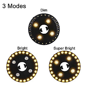 OYOCO Warm White Patio Umbrella Light 3 Brightness Modes Cordless 28 LED Lights at 200 lumens 4 x AA Battery Operated,Umbrella Pole Light for Patio Umbrellas,Camping Tents