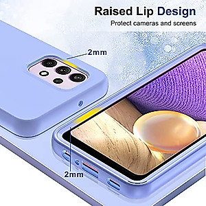 LeYi for Galaxy A32 5G Case, Samsung A32 5G Case, Samsung Galaxy A32 5G Case with [2 x Tempered Glass Screen Protector], Full-Body Shockproof Silicone Phone Case for Samsung A32 5G, Violet