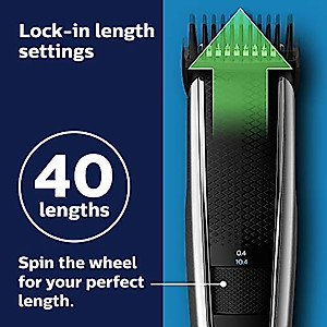 Philips Norelco Beard Trimmer and Hair Clipper Series 5500, electric, cordless, one pass beard trimmer and hair clipper with washable feature for easy clean - No blade oil needed - BT5511/49