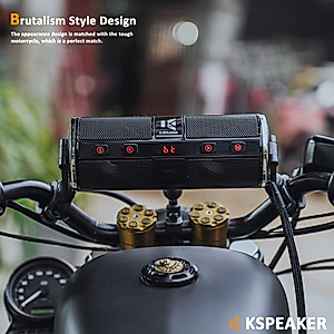 KSPEAKER Motorcycle Speakers Bluetooth Waterproof Radio Audio System Built-in Amplifier, 3 Inch Metal Mp3 Player, Great for ATV, Scooter Bike,12 Volt Vehicle, K2BL