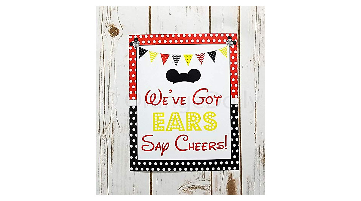 Mickey Mouse Party Signs Set of 4 - Birthday Decorations