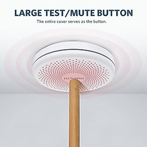 Carbon Monoxide Detector Smoke Detector Combo, HATHEPHS 10 Year Battery Ultra-Thin Photoelectric Smoke Alarm and CO Detector with Large Test/Silence Button, 2-Pack