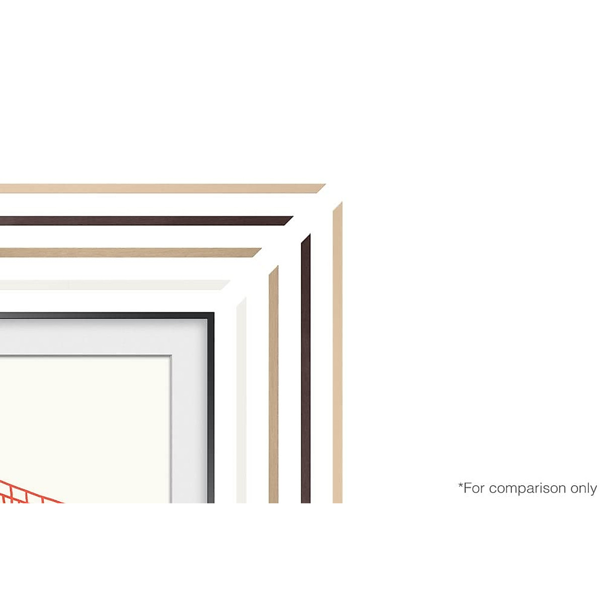 SAMSUNG QN85LS03BAFXZA 85" The Frame 4K UltraHD Smart QLED TV with a VG-SCFA85BWB 85" The Frame Customizable Bezel - Modern Brown (2022)