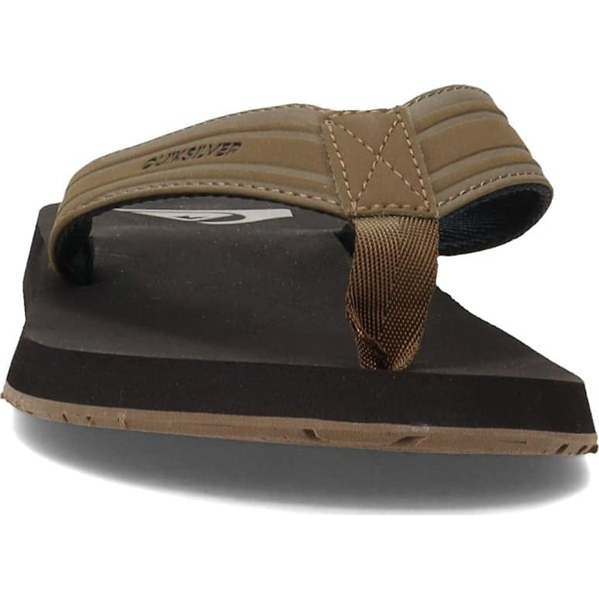 Quiksilver Men's Monkey Wrench 3 Point Sandal, Tan/Solid, 10 M US